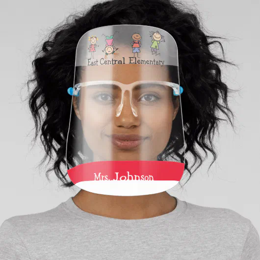 Custom Student and School Teacher Face Shield | Zazzle