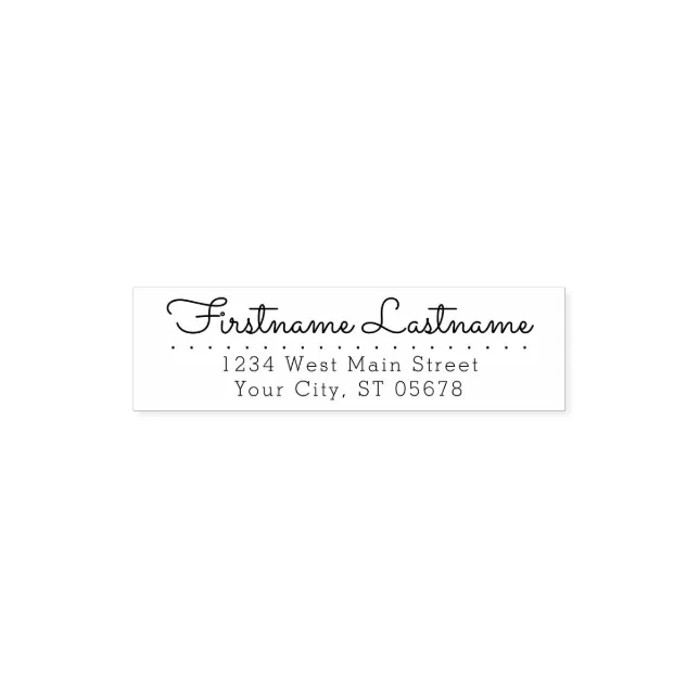 Custom Stylish Elegant Typography Script Self-inking Stamp | Zazzle