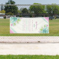 Custom succulent wedding art welcome banner | Zazzle