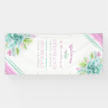 Custom succulent wedding art welcome banner | Zazzle