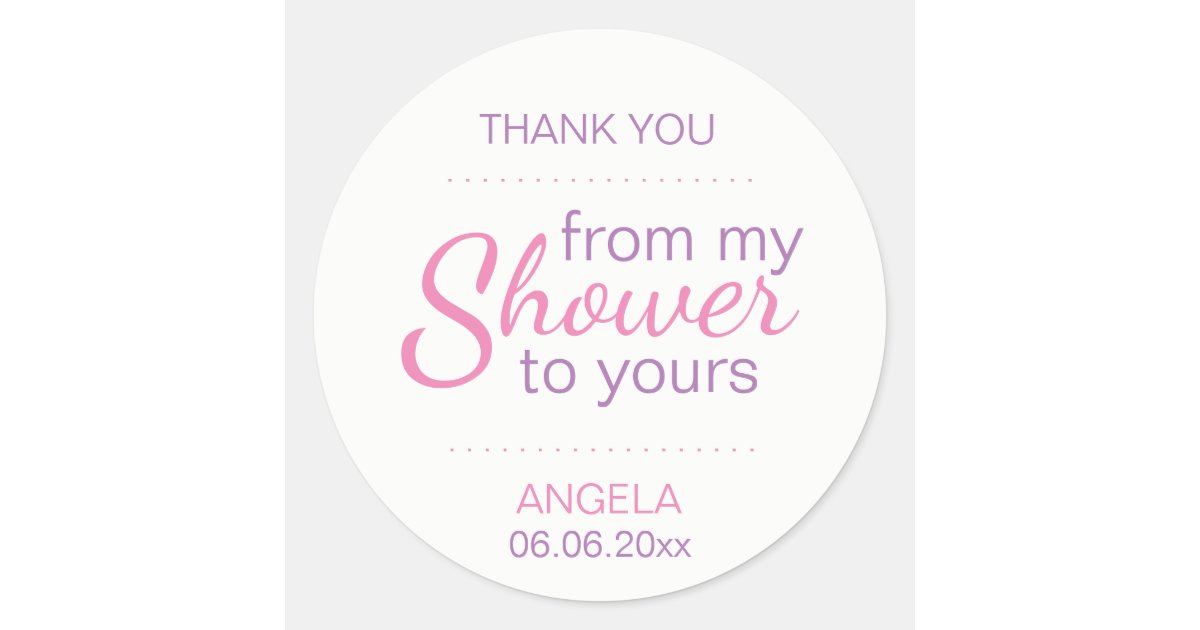 Custom Sugar Scrub Bridal Shower Favor Mason Jar Classic Round Sticker