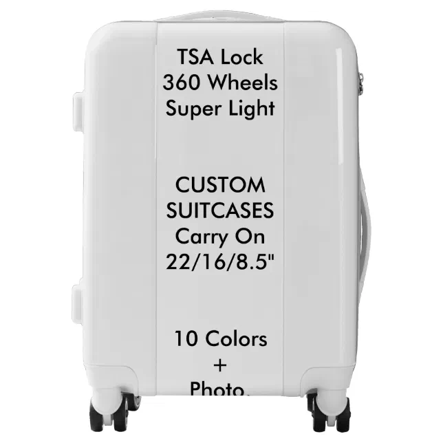 Custom Suitcase - WHITE Carry On Cabin Proof | Zazzle