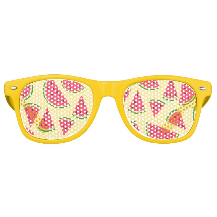 Custom, Summer fun retro style watermelon pattern, Retro Sunglasses ...