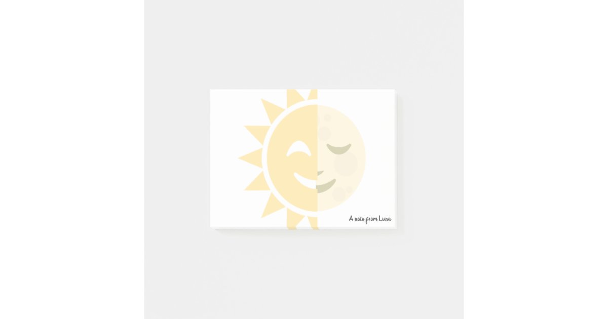 Custom Sun and Moon Post-it Notes | Zazzle