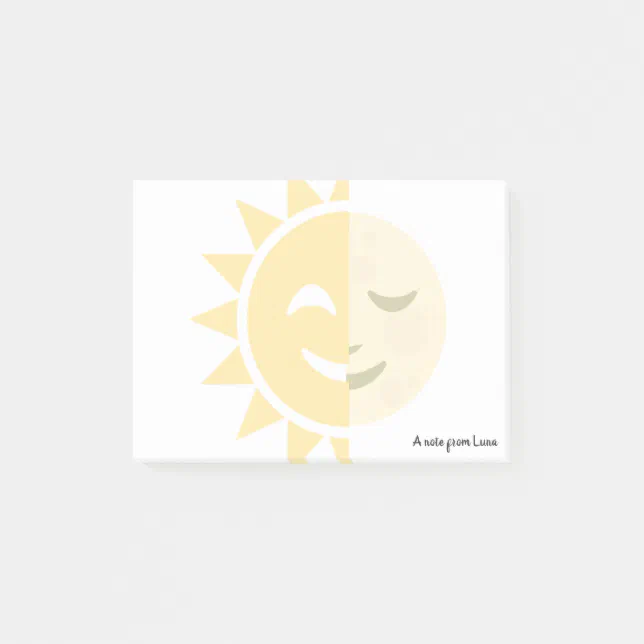 Custom Sun and Moon Post-it Notes | Zazzle