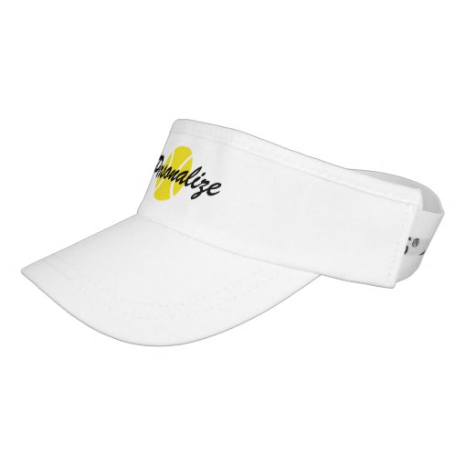 Custom sun visor cap for tennis player and coach | Zazzle