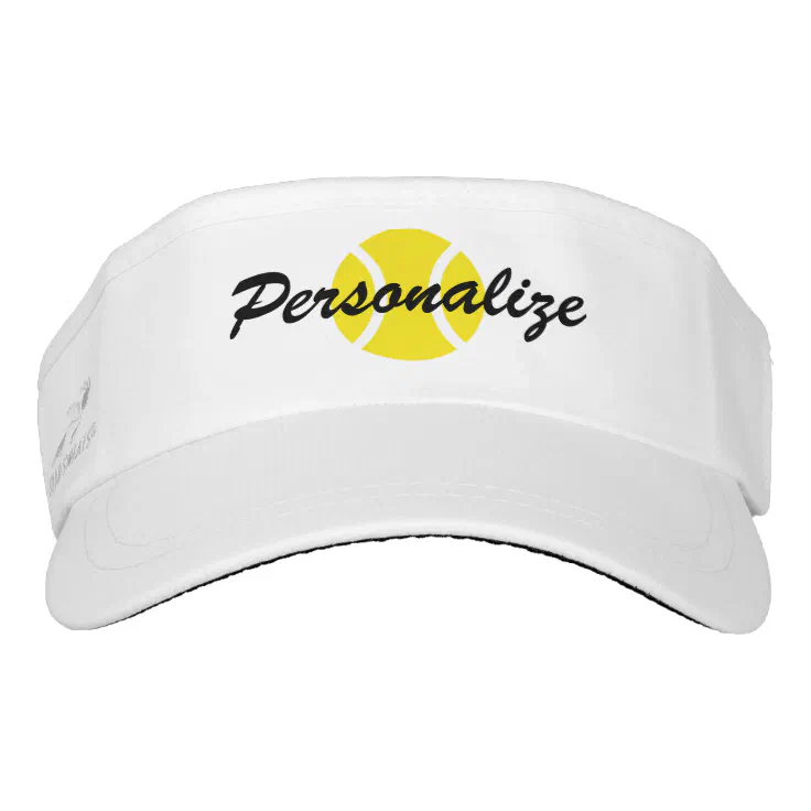 Custom sun visor cap for tennis player and coach | Zazzle