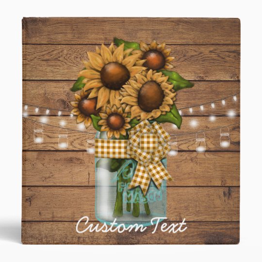 Custom Sunflower Country Binder Photo Album | Zazzle.com
