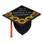 Custom Sunflowers with Butterflies Graduation Cap | Zazzle