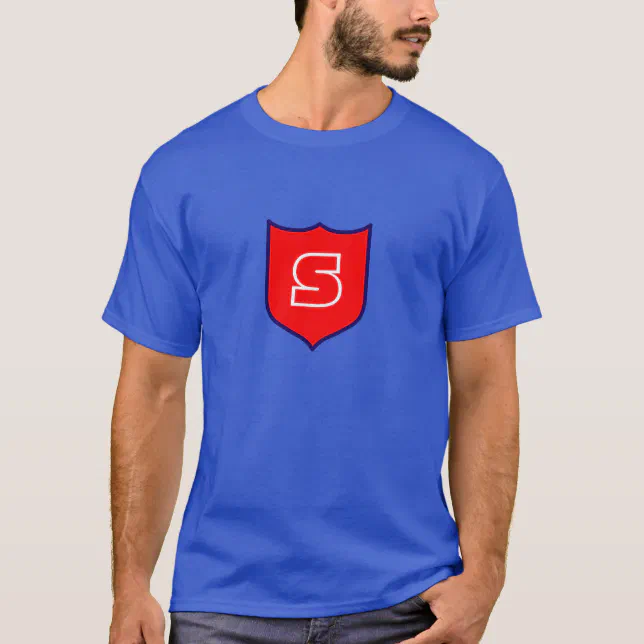 Custom Superhero Changeable Shield Geek Tee | Zazzle
