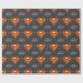 Custom Superman Logo Christmas Snowflake Wrapping Paper | Zazzle