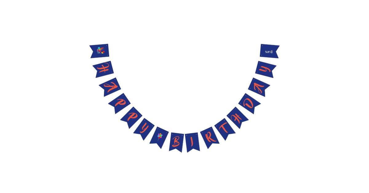 Custom Swallowtail Party Bunting Banner | Zazzle