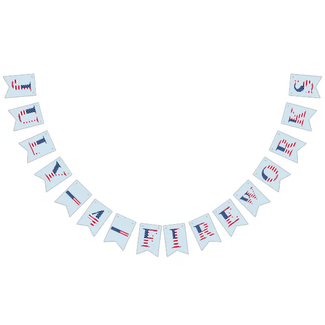 Custom Swallowtail Party Bunting Banner July 4 | Zazzle