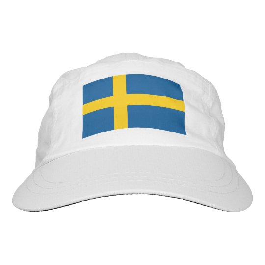 Custom Swedish flag knit and woven sports hats | Zazzle.com