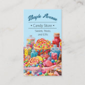 Custom Sweet Shop Design Candy Store Contact Business Card | Zazzle
