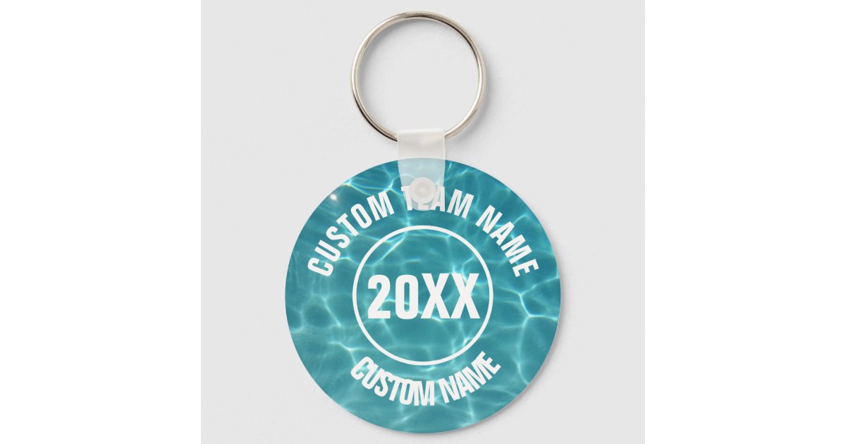 Custom swim team keychain | Zazzle