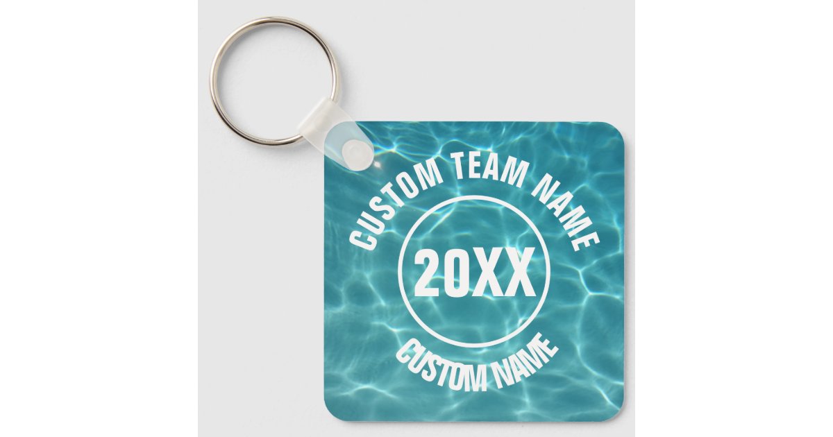 Custom swim team keychain | Zazzle