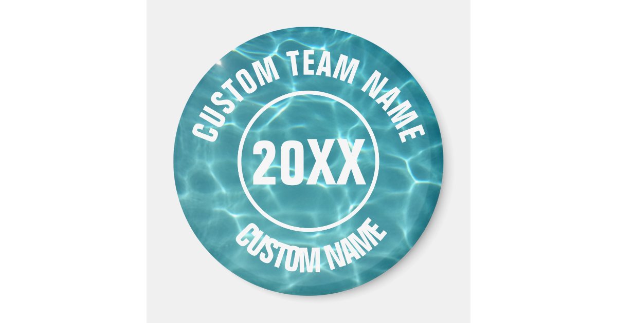 Custom swim team magnet | Zazzle
