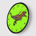 Custom T-Rex Kids Wall Clock | Zazzle