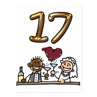 Number 17 Postcards | Zazzle