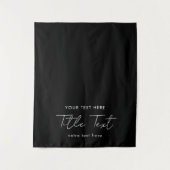 Custom Table Runner Banner Modern Script Black Tapestry | Zazzle