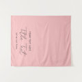 Custom Table Runner Banner Modern Script Pink Tapestry | Zazzle