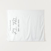 Custom Table Runner Banner Modern Script Text Tapestry | Zazzle