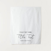 Custom Table Runner Banner Modern Script Text Tapestry | Zazzle