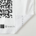 Custom Table Runner Banner White Business QR Code Tapestry | Zazzle