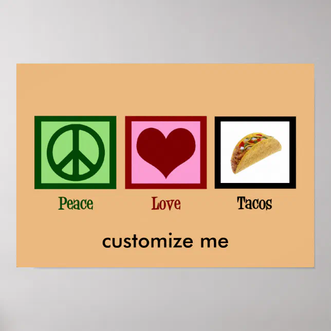 Custom Taco Poster | Zazzle