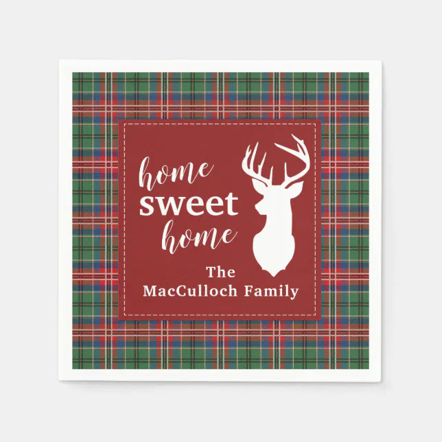 Custom Tartan Personalized Plaid Paper Napkins | Zazzle