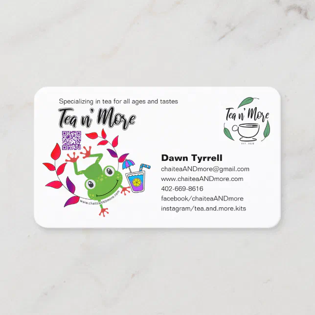 Custom Tea Company Business Card | Zazzle