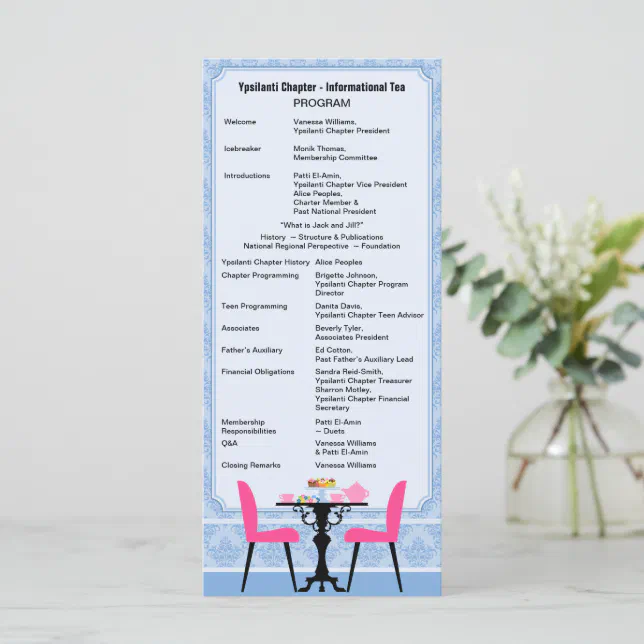 Custom Tea Party Program | Zazzle