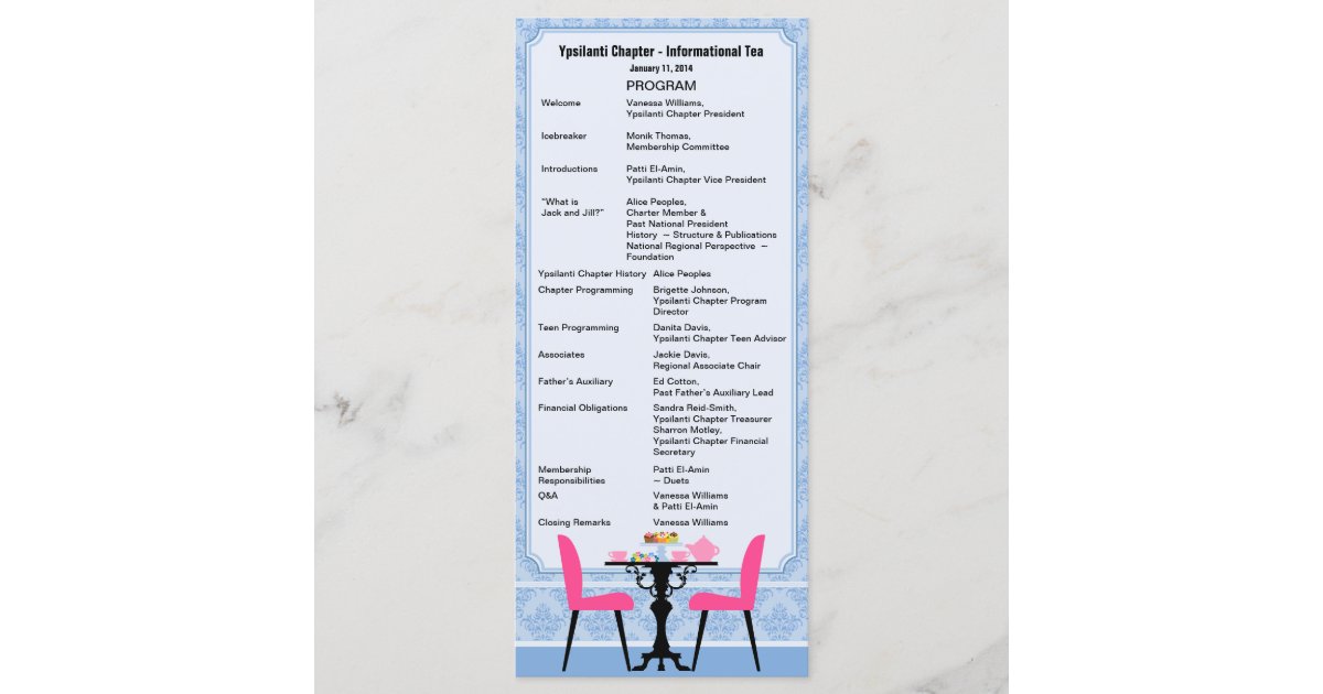 Custom Tea Party Program V2 | Zazzle