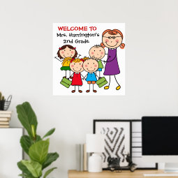 Custom Teacher and Students Welcome to Class Poste Poster | Zazzle