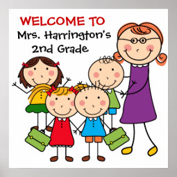 Custom Teacher and Students Welcome to Class Poste Poster | Zazzle