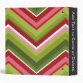 Custom Teacher Apple - Red Green Chevron Pattern Binder | Zazzle