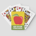 Custom Teacher Apple with Modern Apple Poker Cards | Zazzle