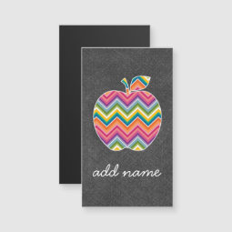 Custom Teacher Apple with Trendy Chevron Pattern | Zazzle