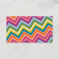 Custom Teacher Apple with Trendy Chevron Pattern Business Card | Zazzle