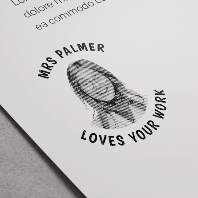 Custom Teacher Face Photo Approved Self-inking Stamp | Zazzle