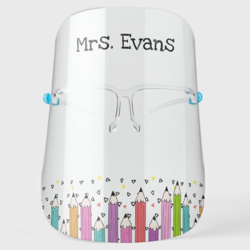 Custom Teacher Face Shield | Zazzle