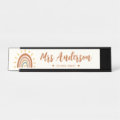 Custom Teacher Name Grade Boho Rainbow Sun Desk Name Plate | Zazzle