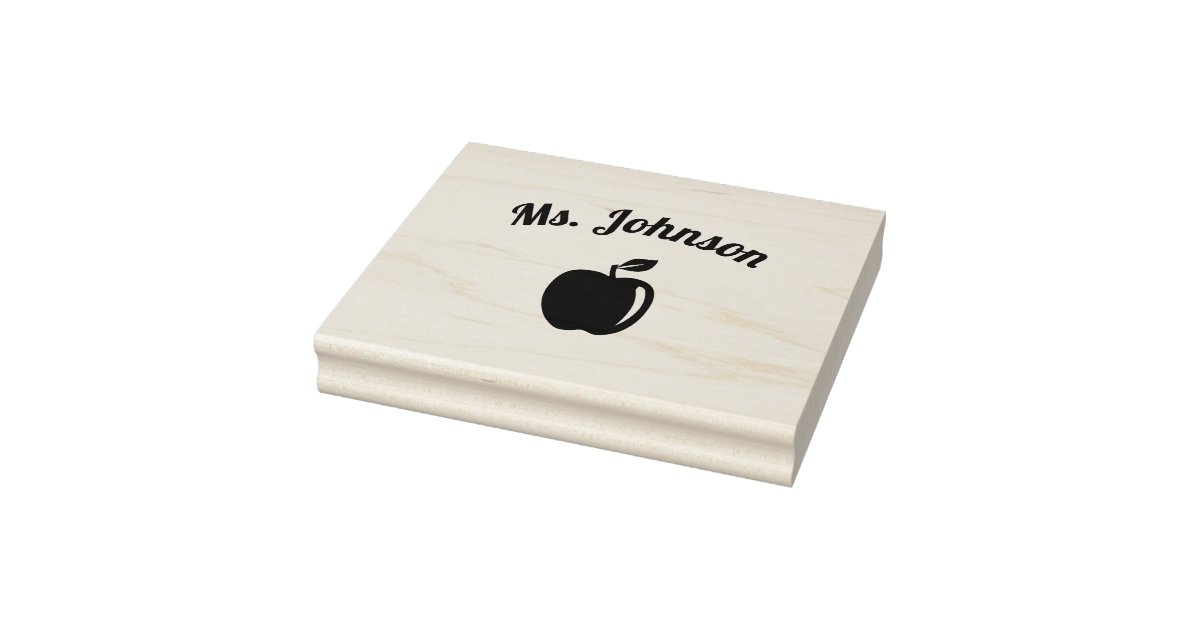 Custom Teacher Name Rubber Stamp | Zazzle