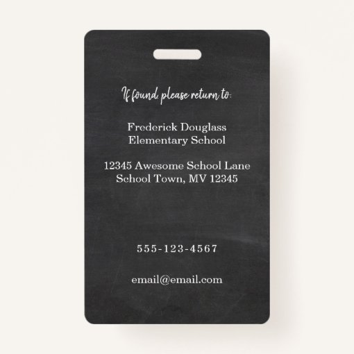 Custom Teacher Photo ID Badge for school classroom | Zazzle