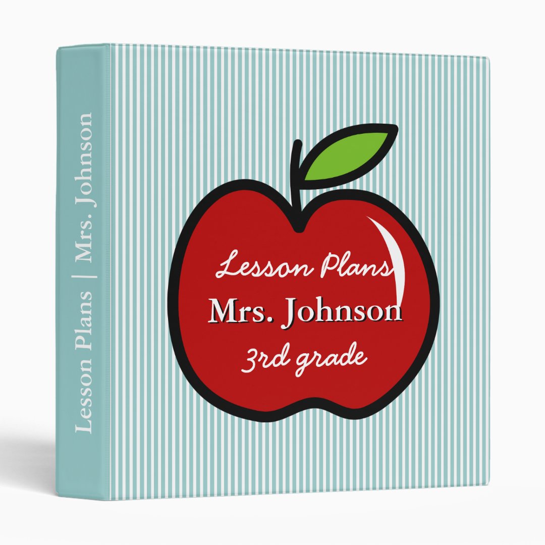 Custom teacher school binder | lesson plan book | Zazzle