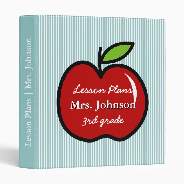 Custom teacher school binder | lesson plan book | Zazzle
