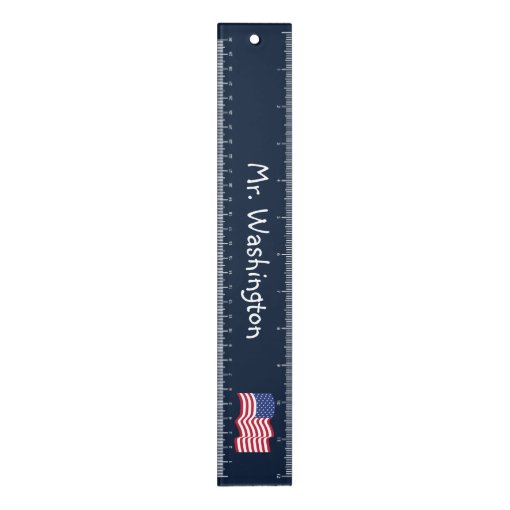 Custom Teacher's American Flag School Ruler Gift | Zazzle