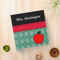 Custom Teacher's Apple Lesson Plan Organizer Gift Binder | Zazzle