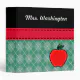 Custom Teacher's Apple Lesson Plan Organizer Gift Binder | Zazzle
